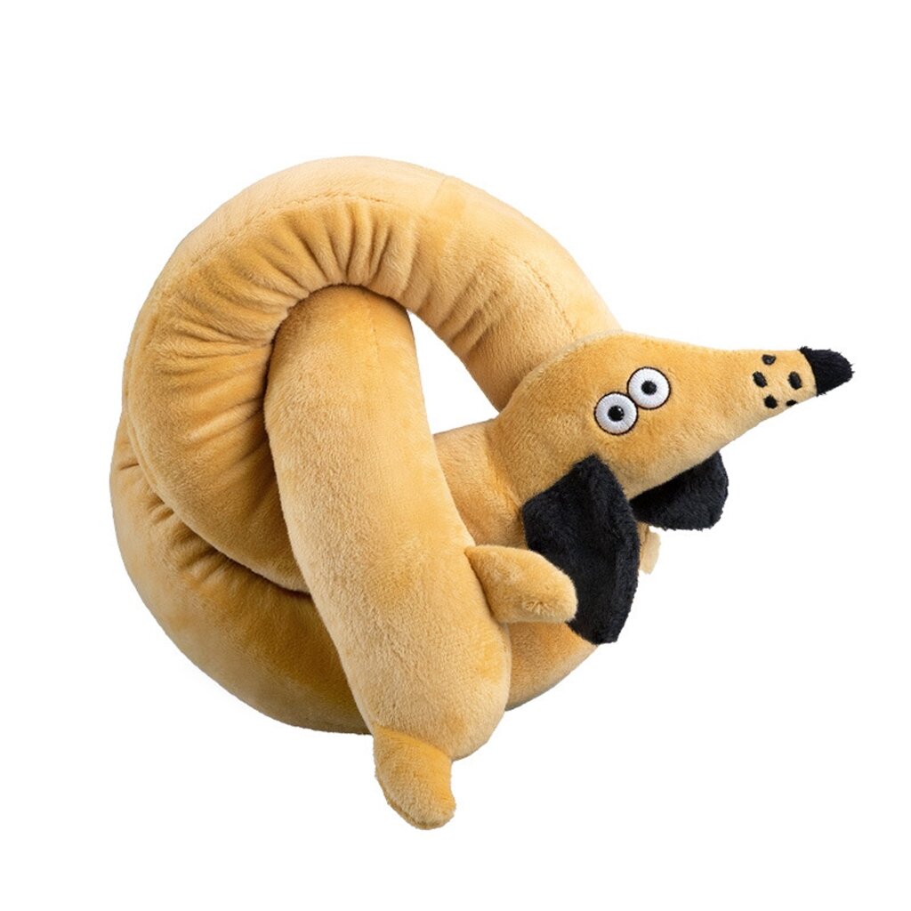 Очень длинная игрушка для жевания ткани таксы, генерирующая звук, для маленьких средних собак