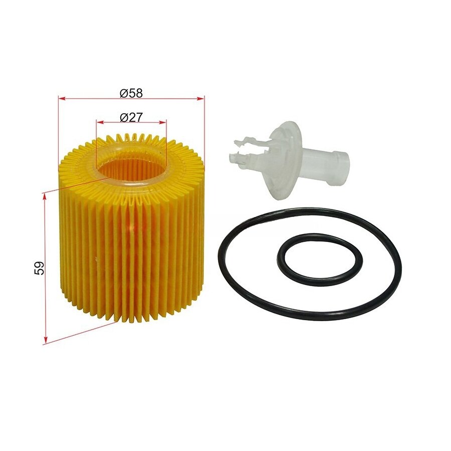 Фильтр масляный (картридж) TOYOTA COROLLA, AURIS, AVENSIS, PRIUS 1-2ZR, SAT ST-04152-37010