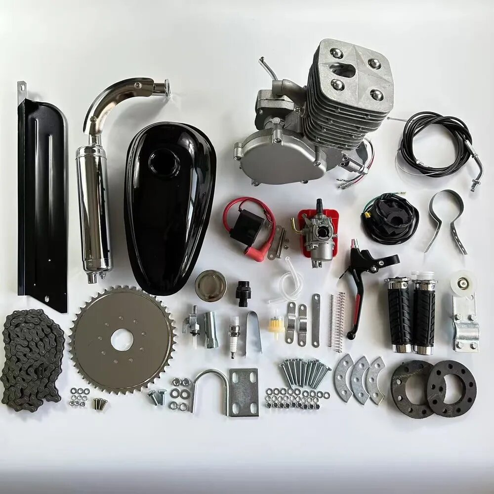 Двигатель веломотор F110, (полный комплект для установки на велосипед цепной редуктор)