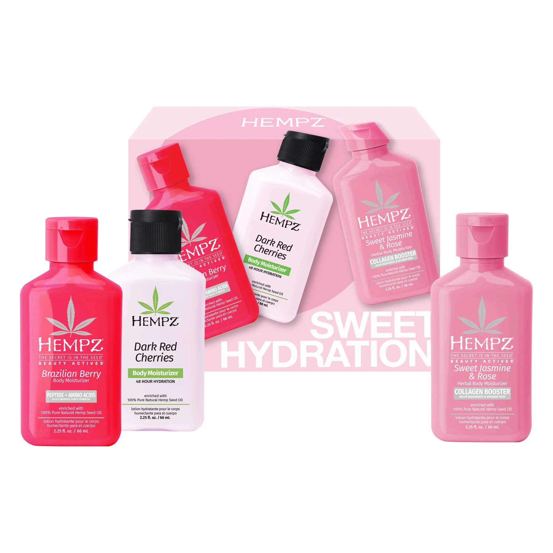 Hempz Набор из трех мини-лосьонов Sweet Hydration Mini Lotion Trio Set