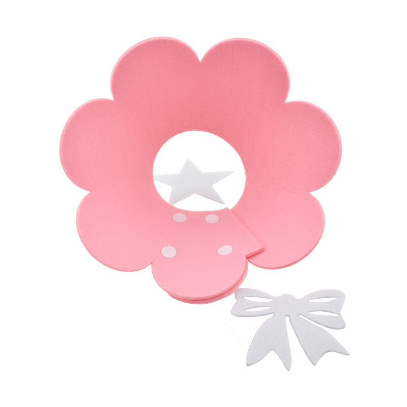 Коллар из фетра с подсолнухом, анти-грызущий, анти-лизательный, полотенце для слюней, защитный регулируемый воротник для домашних животных после операции