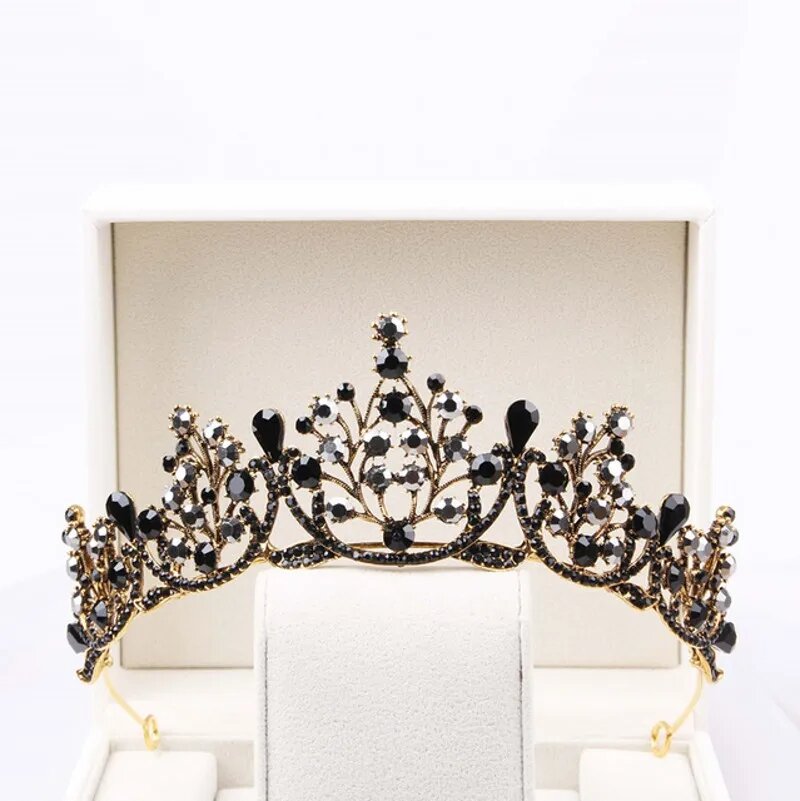 Черная диадема из кристаллов George Black