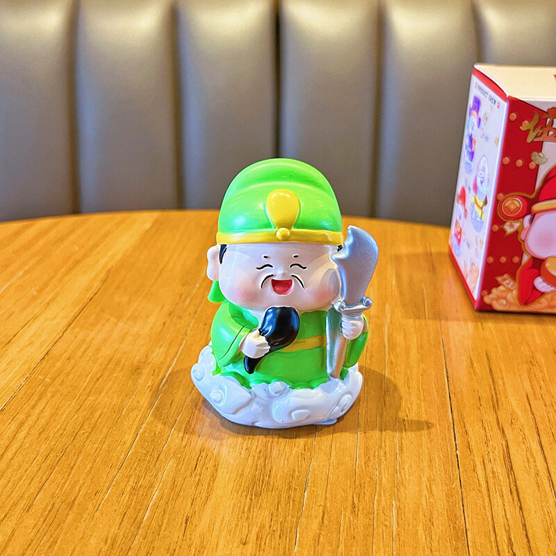 Оригинальная фигурка Бога богатства с пятью сторонами, милая смоляная кукла удачи, процветания и долголетия, фигурка привлекающая богатство, креативное украшение для домашнего рабочего стола