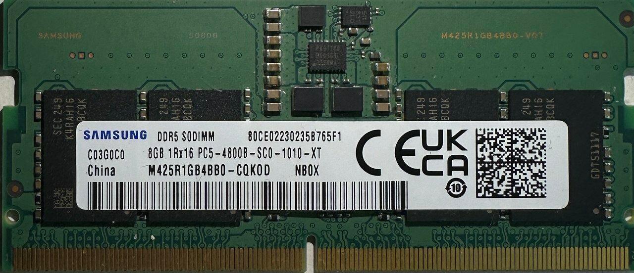 Оперативная память Samsung M425R1GB4BB0-CQKOD, 8GB, DDR5, 4800MHz