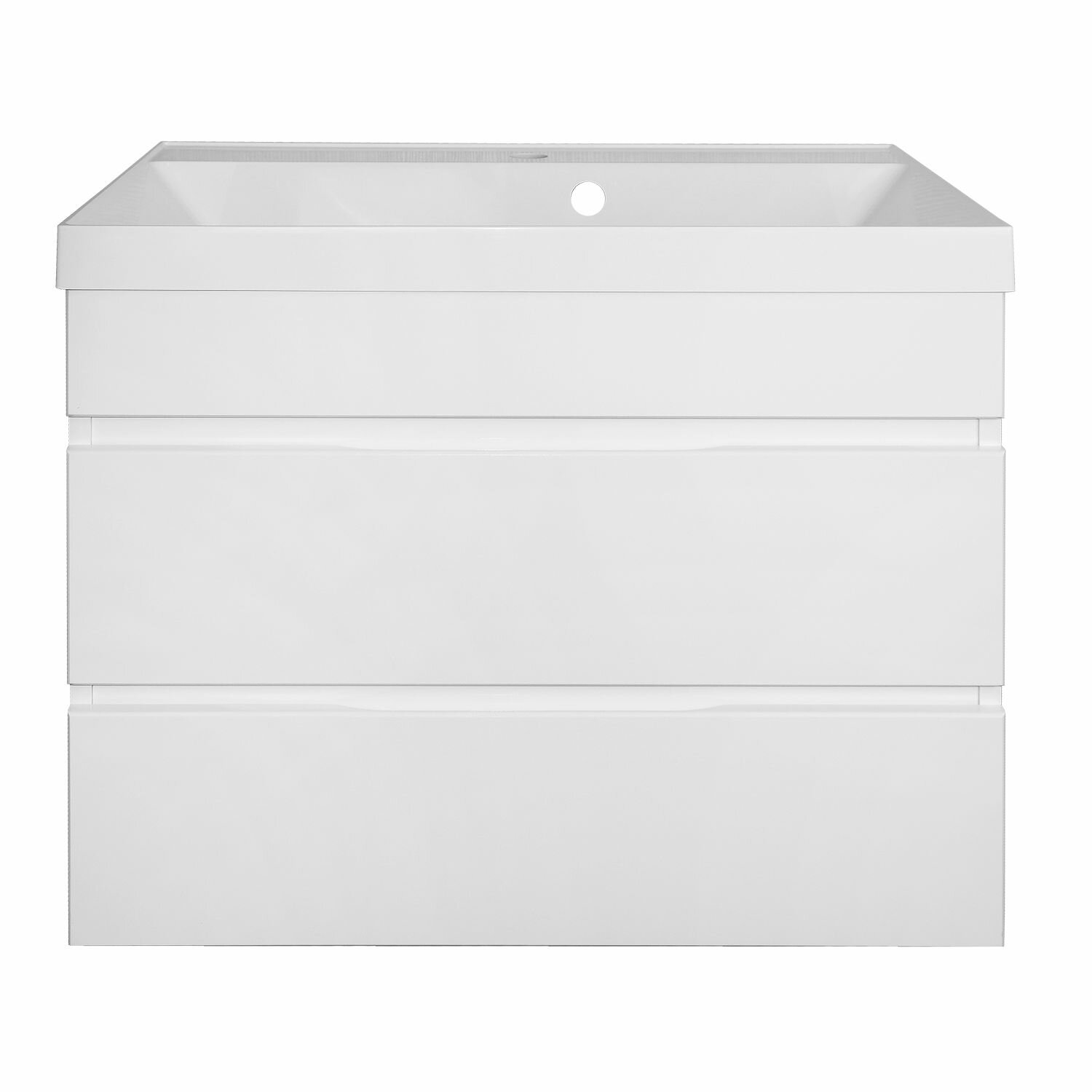 Комплект Azario Тумба Эстима 70/2 695х447х555 подвесная, с раковиной Астория 70, белый глянцевый (CS00094583)