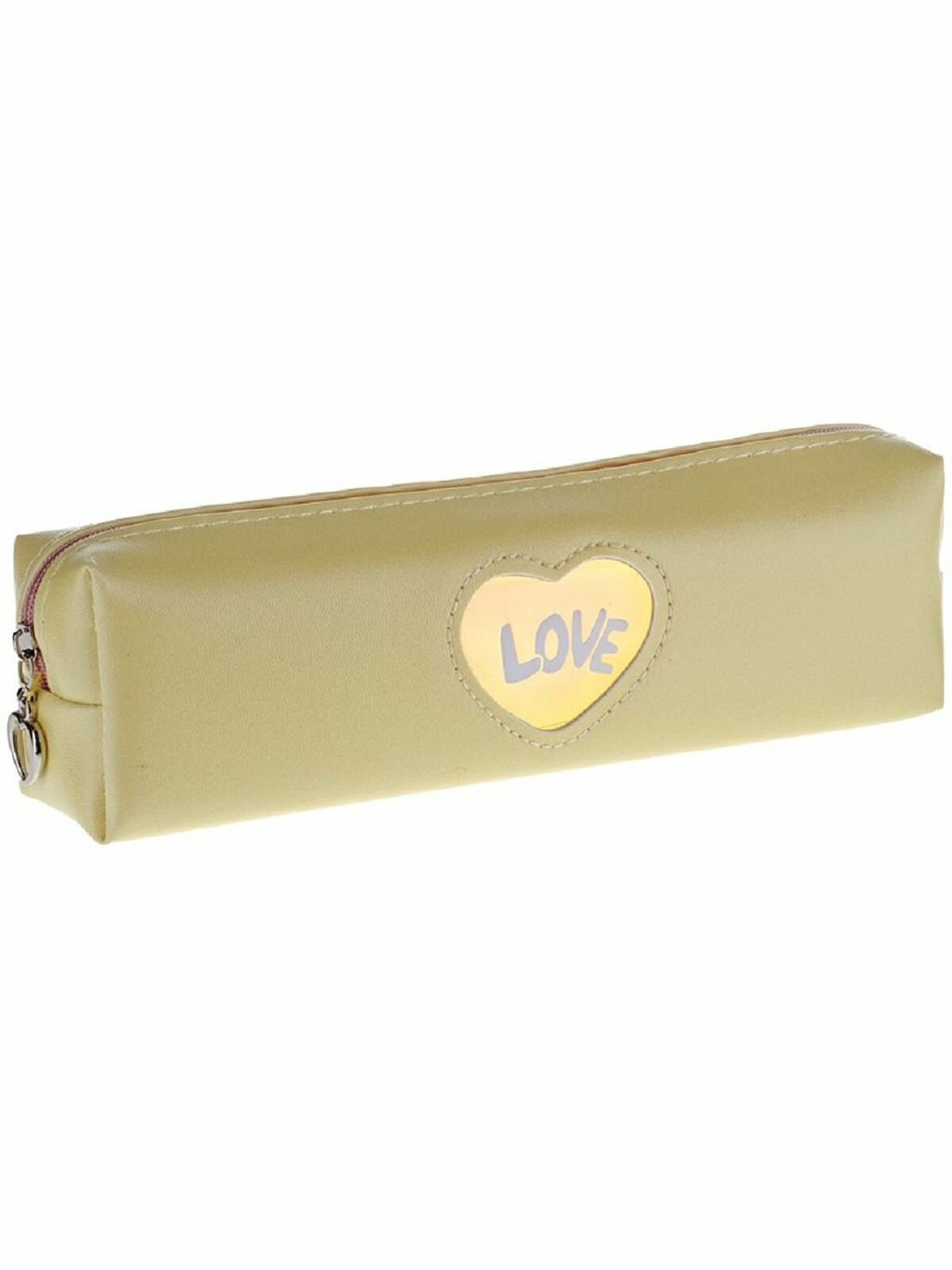 Пенал мягкий 210х70х60 ArtSpace (Love), лимонный, искусственная кожа