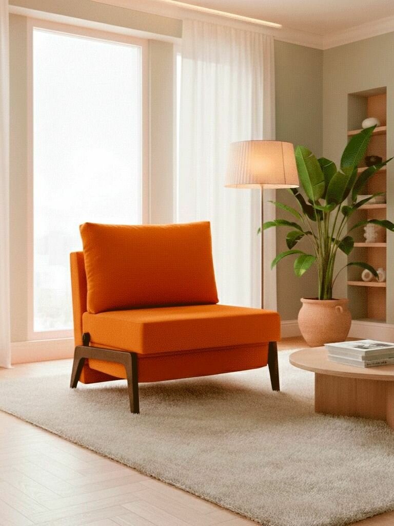 Кресло-кровать Бонус, 88х85см, Рыжий