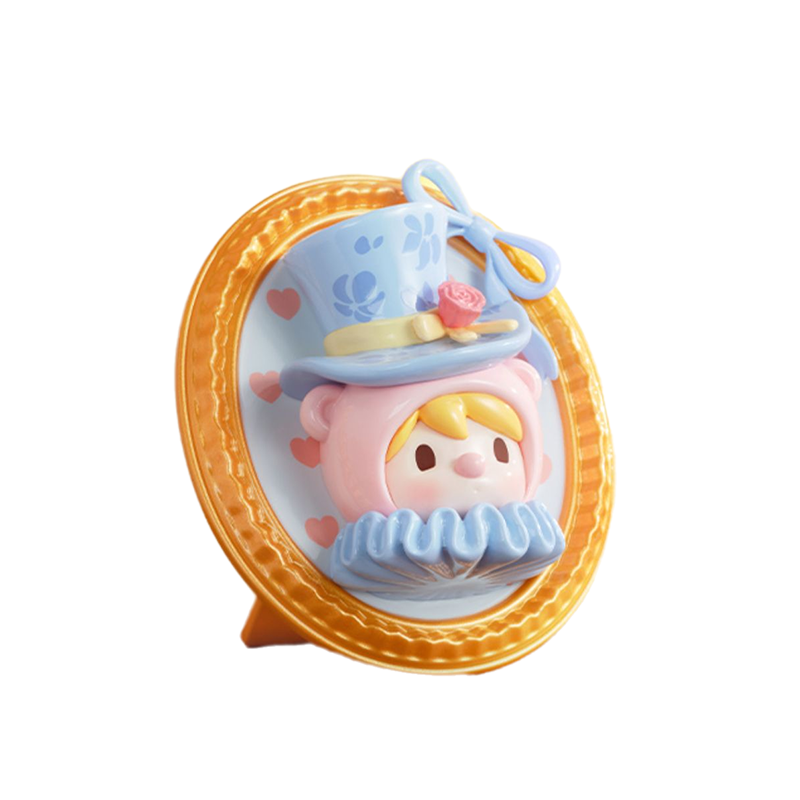 Игрушка унисекс POP MART Little Sweet Bean Heart Tea Service Collection Blind Box, Confirmed-Afternoon Tea Hat Photo Frame (Open)