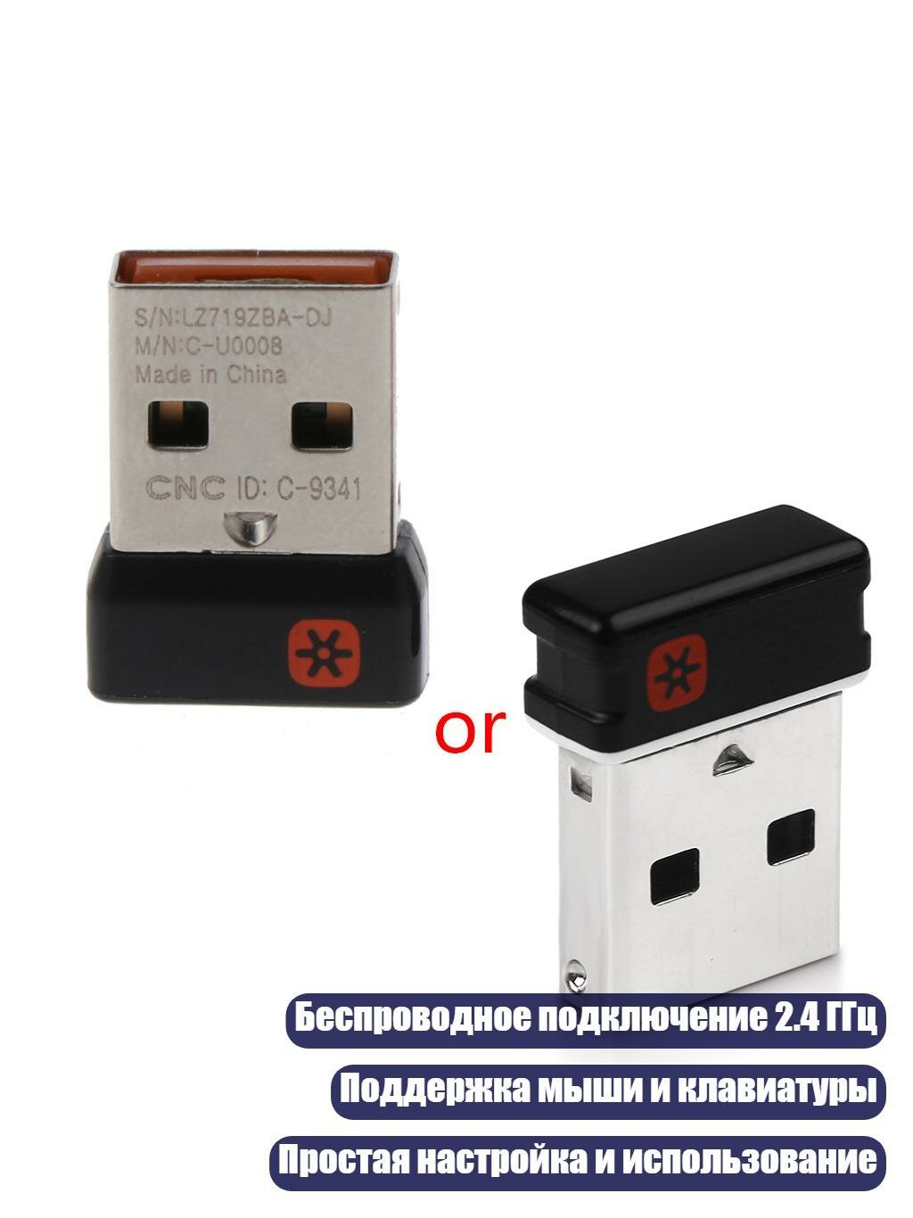 USB-адаптер для беспроводной мыши и клавиатуры, Клавиатура с 6 каналами