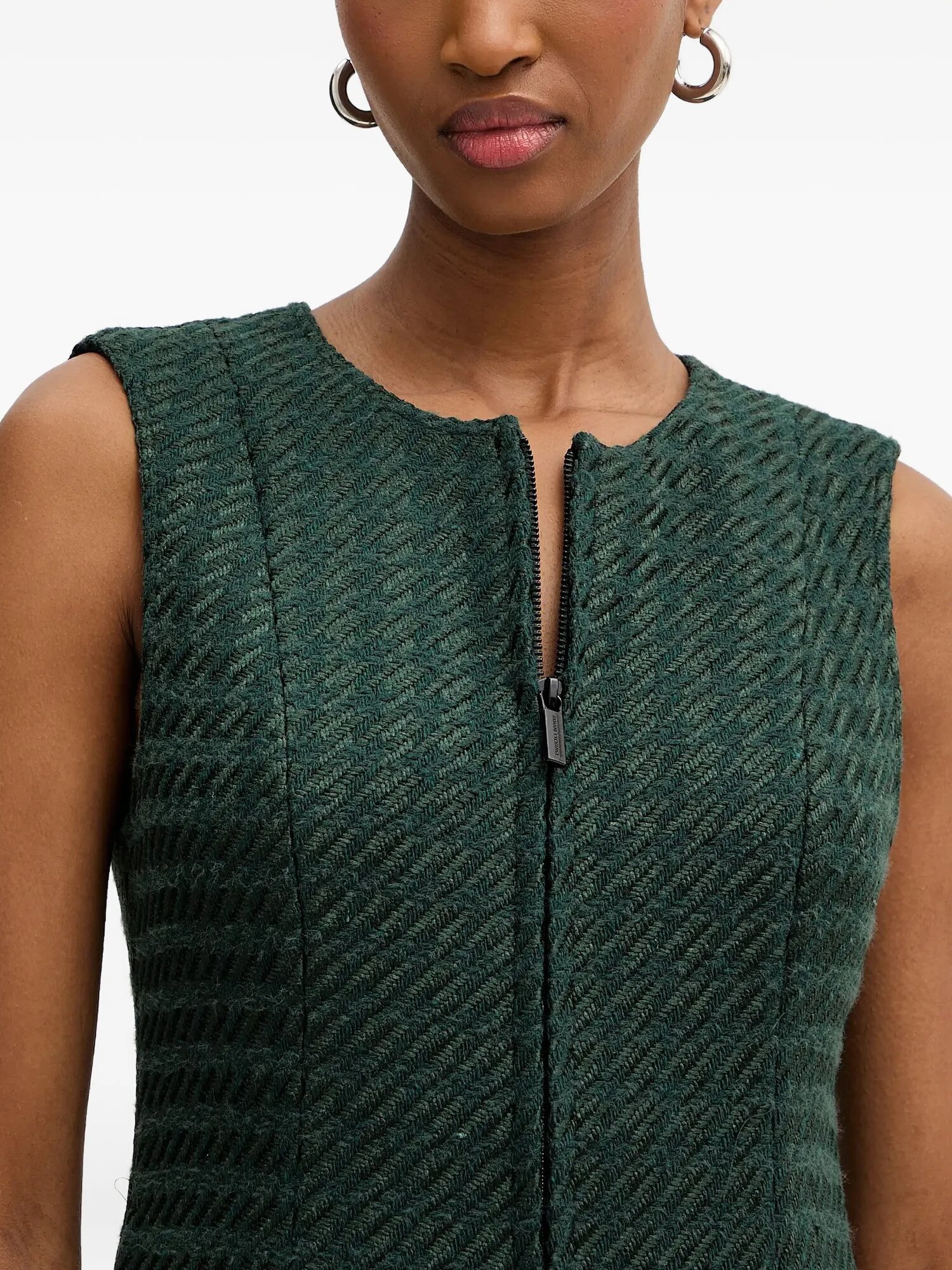 Топ Armani Exchange Zip herringbone top, размер 40 — фото 1