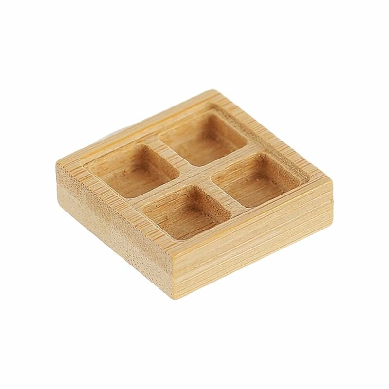 Кукольный домик мини-имитация кукольного Домика бамбуковый решетчатый Лоток-Четыре сетки