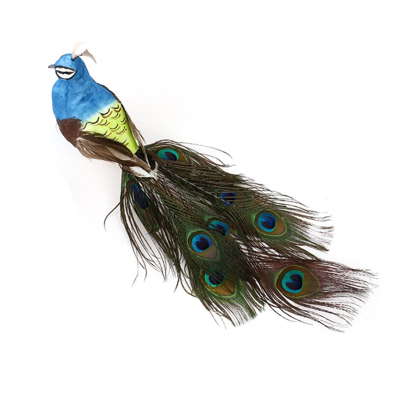 Моделирование Павлин Орнамент Искусственная Птица Фигурка Животного 40 см Ремесла для Дома Спальня Украшение Витрины Магазина Реквизит Для Сценического Представления