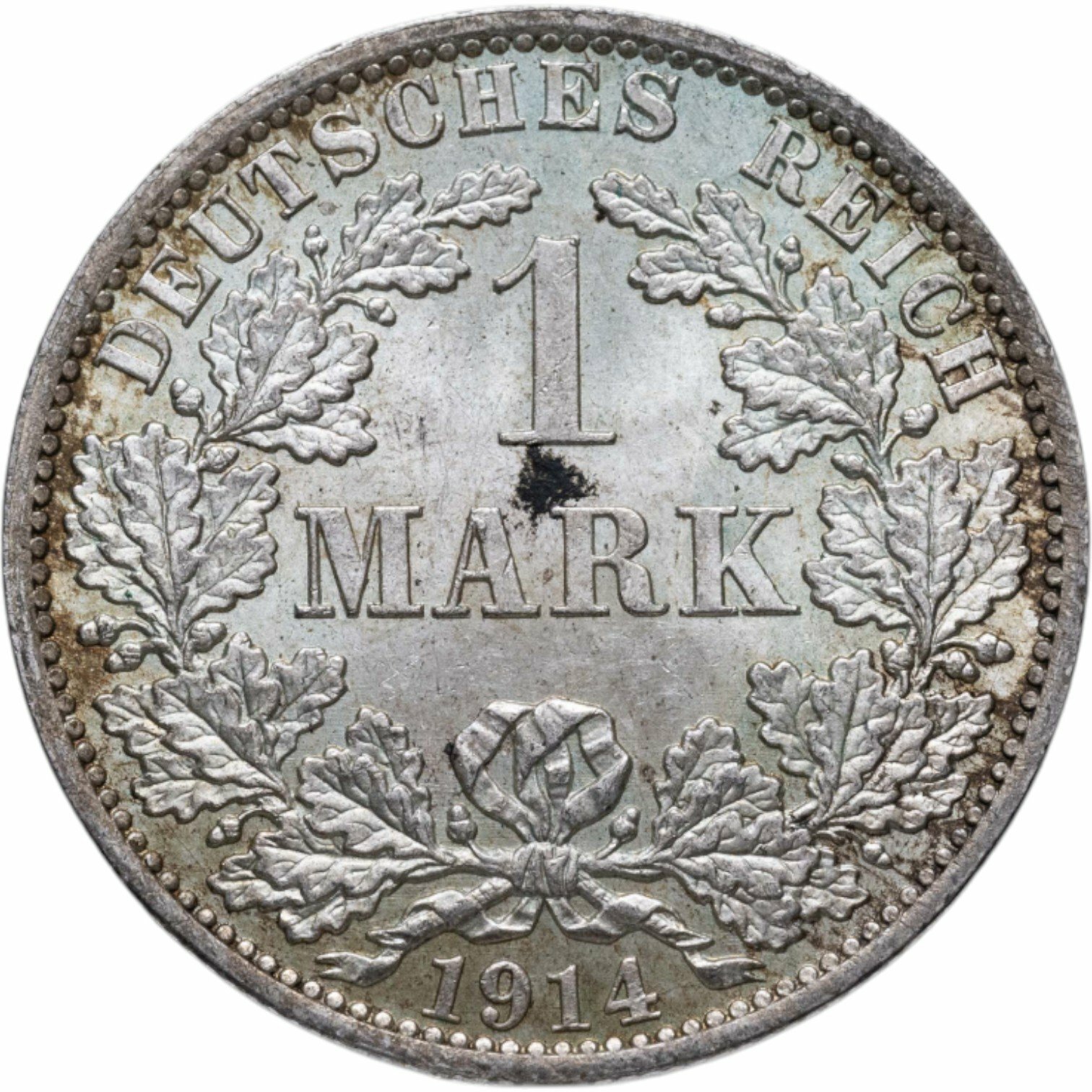 Германия 1 марка 1914 Знак монетного двора: "A" - Берлин, Серебро 900, в сохранности UNC