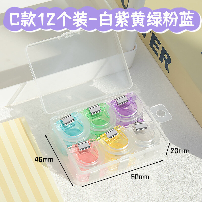 Прозрачный длинный зажим для чеков, файлов, высокая эстетика, без следов, зажим для планировщика, зажим для закусок