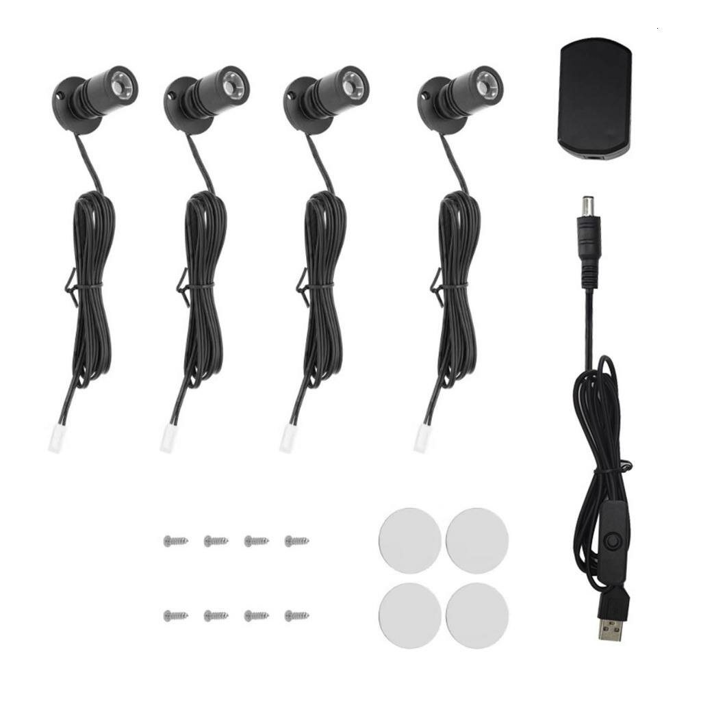 Светодиодный светильник для макияжа, 4 шт, Теплый свет