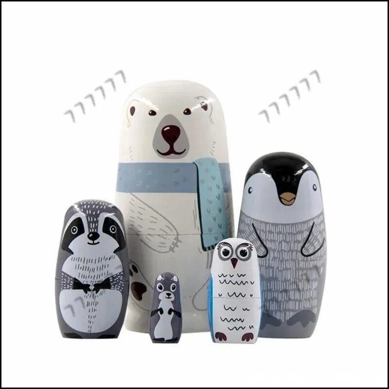 Матрёшка ручная работа 5 кукол, деревянная расписная игрушка русский сувенир подарок