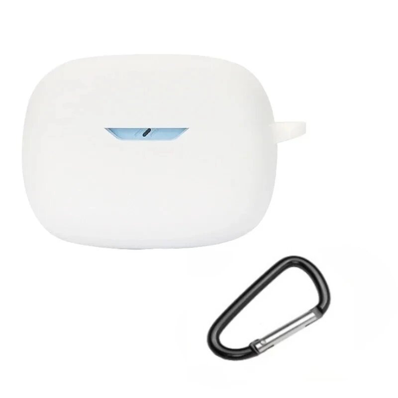 Противоударный чехол для наушников JBL Wave Beam 2, силиконовый For JBL Wave Beam 2, White