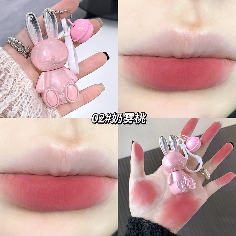 Крем для губ Gege Bear Pink Rabbit Velvet Mist, матовая помада, осенне-зимний цвет, улучшающая губы, блеск для губ, макияж