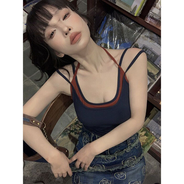 Корейский стиль, горячий и острый, убийственный топ с открытыми плечами для женщин с подкладками для груди, сексуальный дизайн верхней одежды, тренд Ins