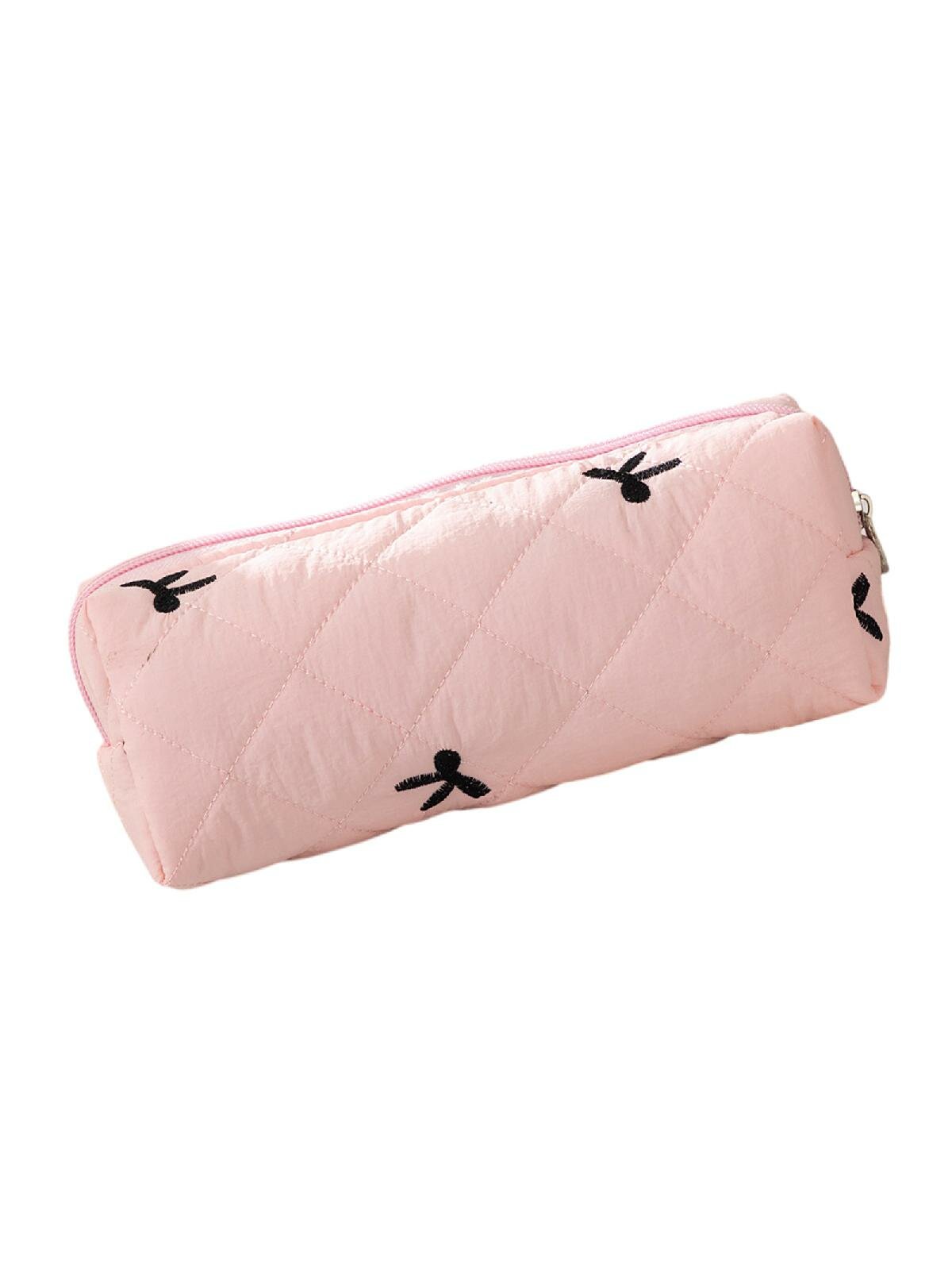 Черный Бант Карандаш Чехол Карандаш Мешок Большой Емкости Ручка Сумка Карандаш Сумка