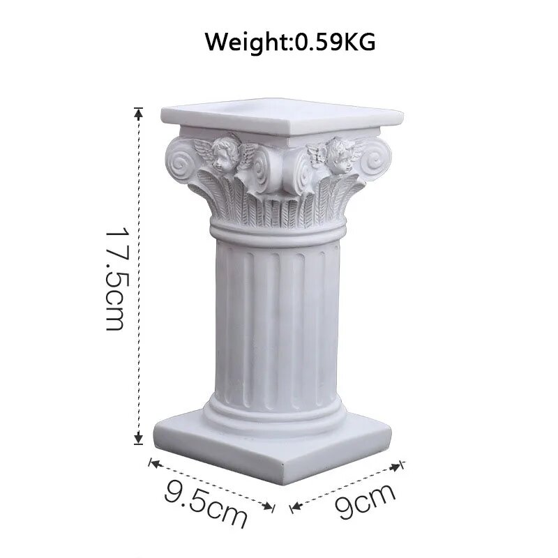 Декоративная колонна из смолы, Style 2, 17.5 см