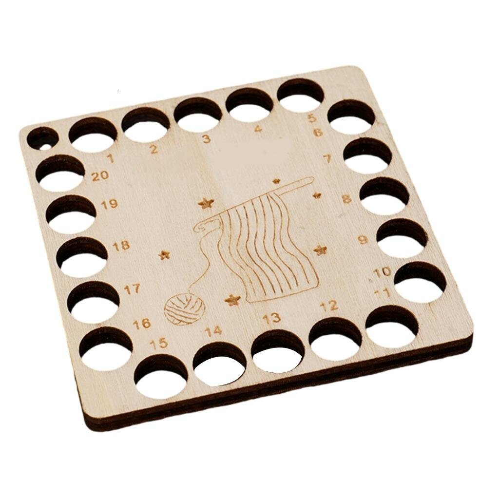 Линейка для вязания деревянная, Стиль C