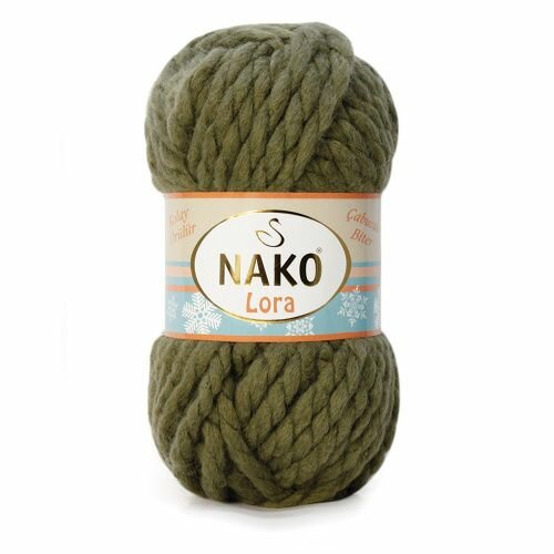 Пряжа Nako Lora 4234 (5 мотков по 100г/35м) хаки
