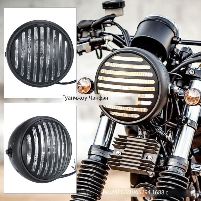 CG125 модифицированная ретро-фара GN125 ретро-черная круглая фара в корпусе