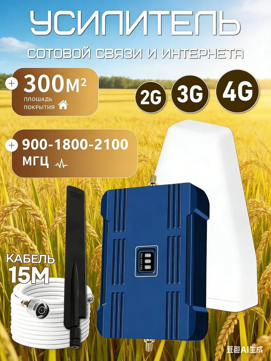 Усилитель сотовой связи 2G/3G/4G (900/1800/2100 МГц) — Улучшение сигнала GSM и интернета для телефона