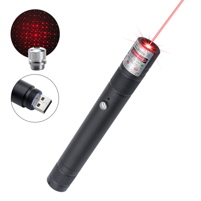 Мощный USB-зарядный лазерный фонарик лазерный фонарик дальнего света зеленого света для продажи песочницы Красный свет
