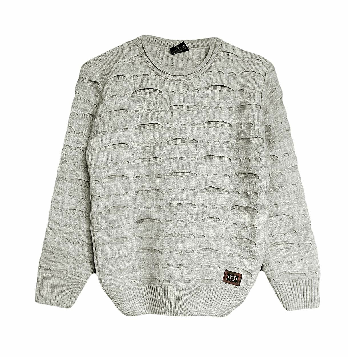 Джемпер  Вязаный джемпер с рельефным узором и волнообразными арками для мальчиков