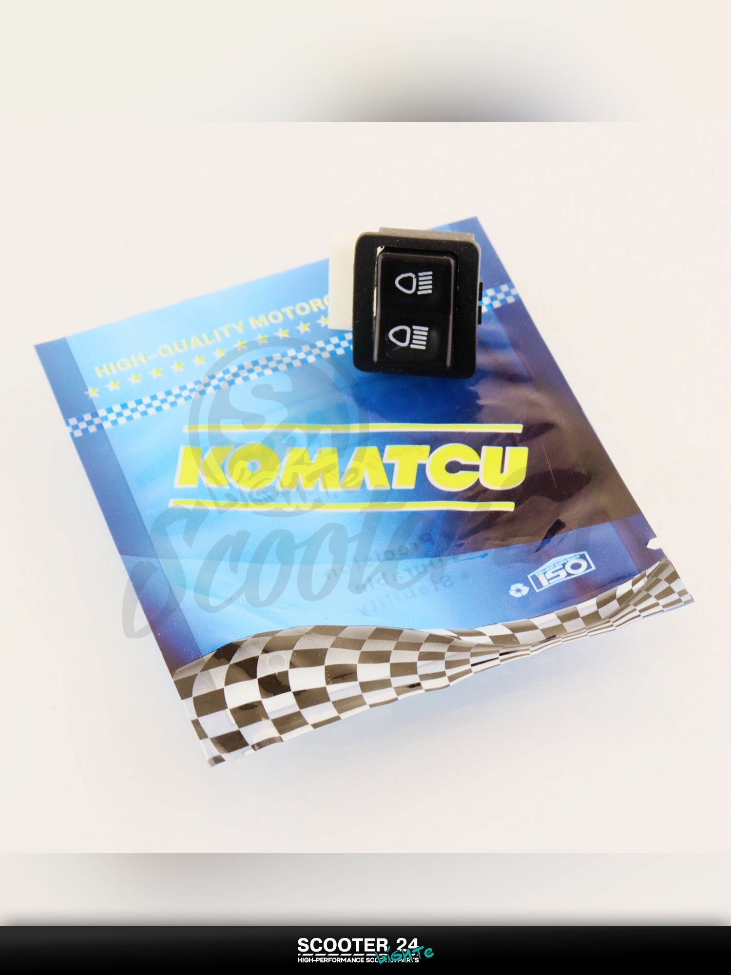 Кнопка руля (переключатель фары) на мотоцикл и скутер Honda DIO / Хонда Дио, Такт, Джорно "KOMATCU" (mod.A)