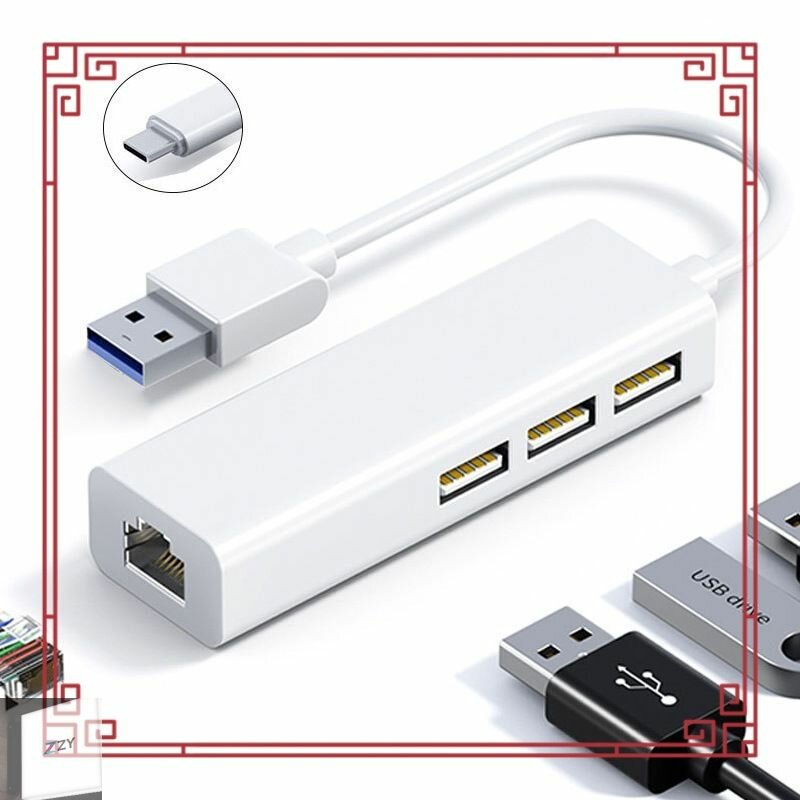 RTL8153 USB Lan адаптер - Сетевая карта USB 3.0- Ethernet адаптер сетевой - RJ-45 переходник LAN Интернет 1000 Мбит/с