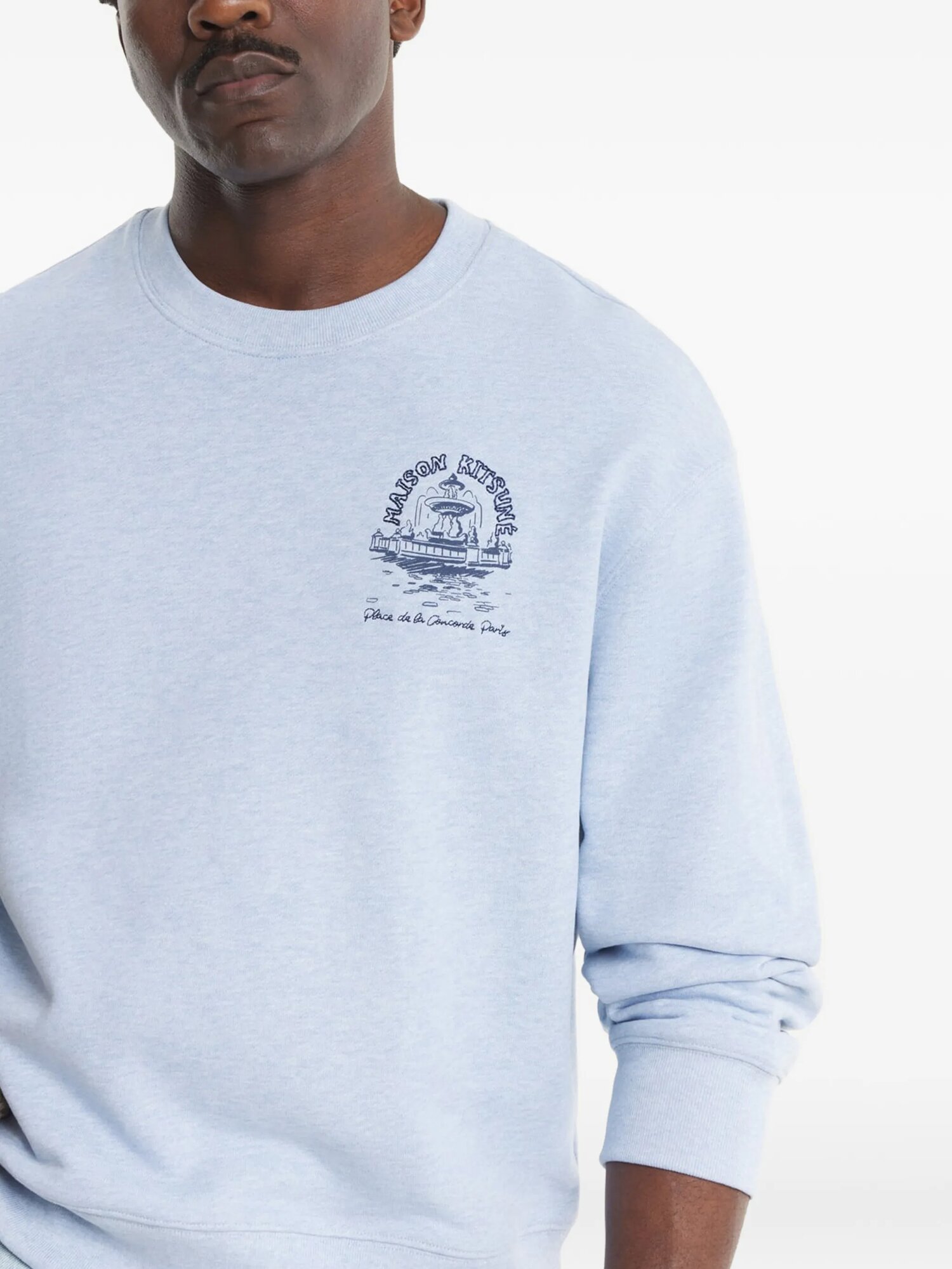 Толстовка Maison Kitsune Graphic-print sweatshirt, размер S, , Синий принт — фото 1