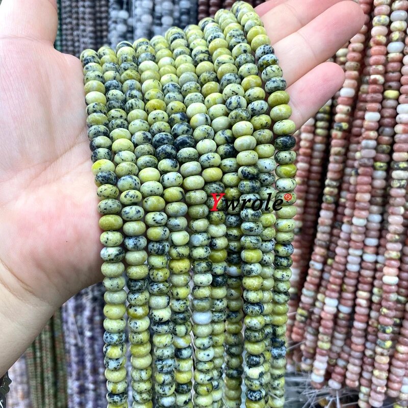 Rondelle натуральный камень зеленый воробь яшма 5x8 мм свободные бусины-разделители для изготовления ювелирных изделий серьги «сделай сам» браслет подвески аксессуары