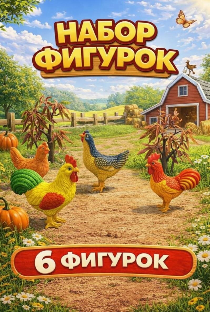 Набор фигурок Домашние птицы, 4 шт