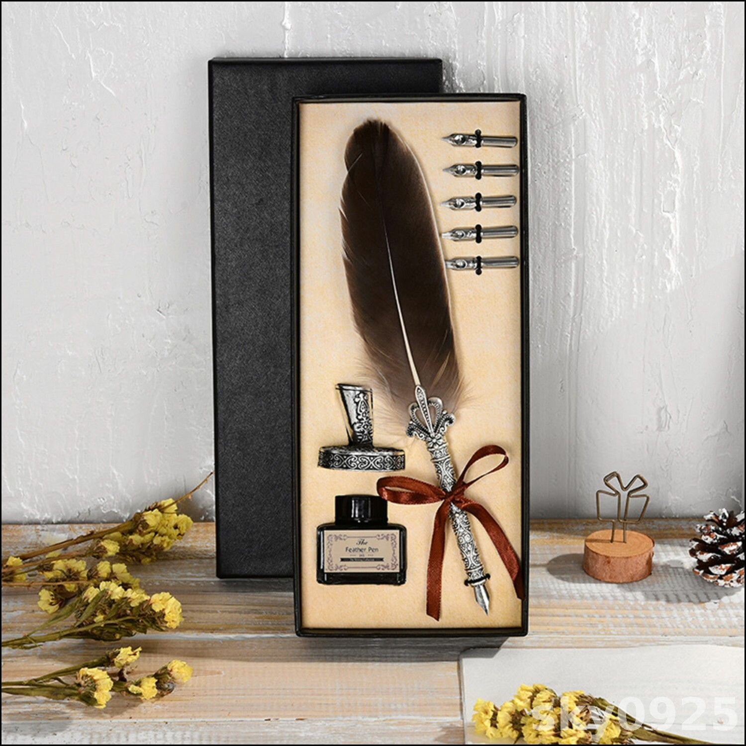 Набор чернил для письма с винтажным пером Dip Pen