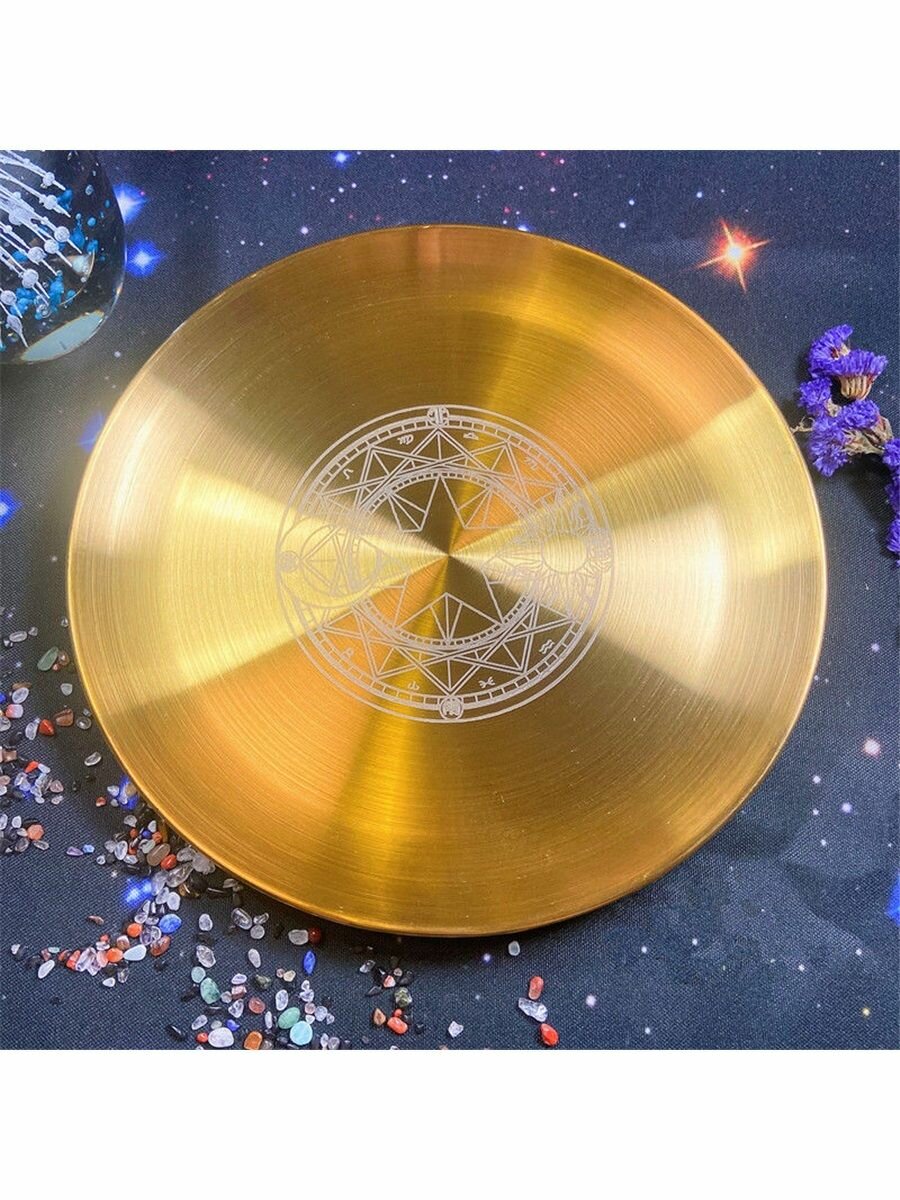 Реквизит для гадания, алтарный поднос, посуда для церемонии, металлическая чаша, тарелка ручной работы для использования