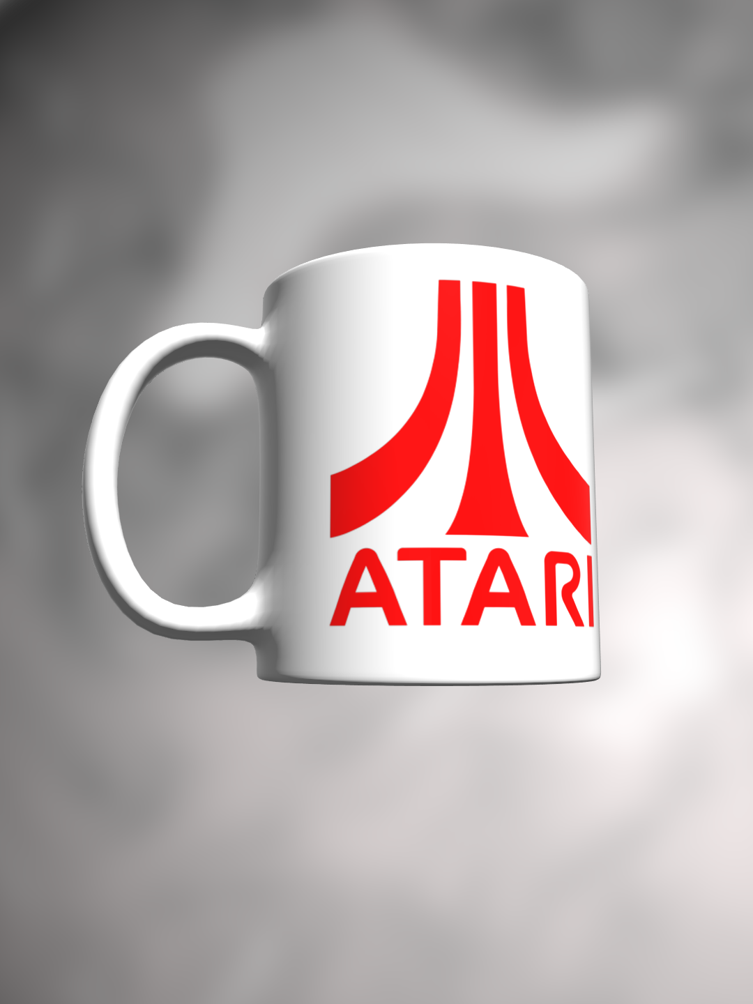 Кружка Ретро логотип Atari 330 мл, керамическая с ярким принтом, подходит для СВЧ, горячих и холодных напитков — фото 1