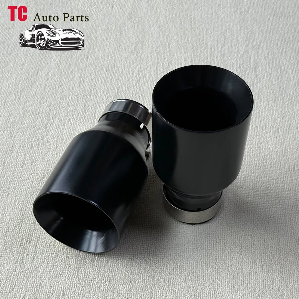 1 шт, автомобильная черная выхлопная система из нержавеющей стали ID 63MM-OD 89MM