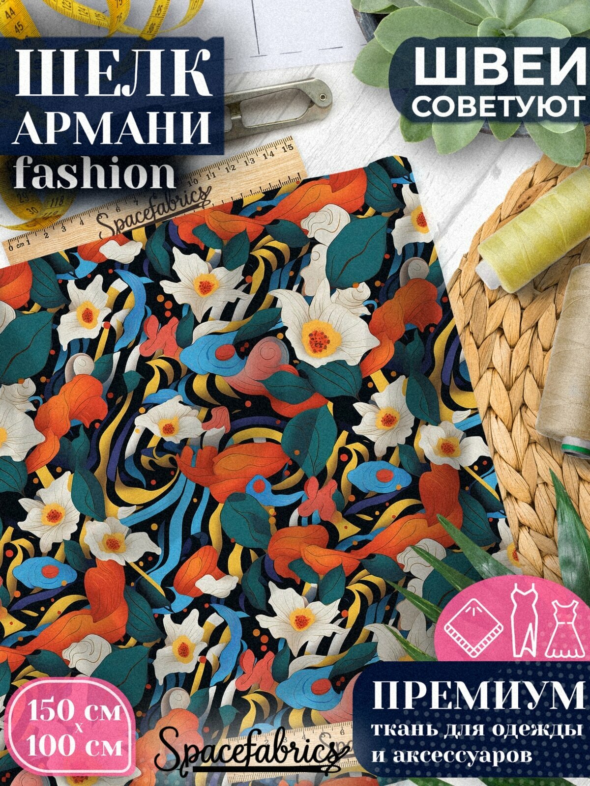 Шелк Армани, искусственный атлас шелк Armani, мягкий для костюмов, платьев, юбок. 147*100 см, 90 г/м