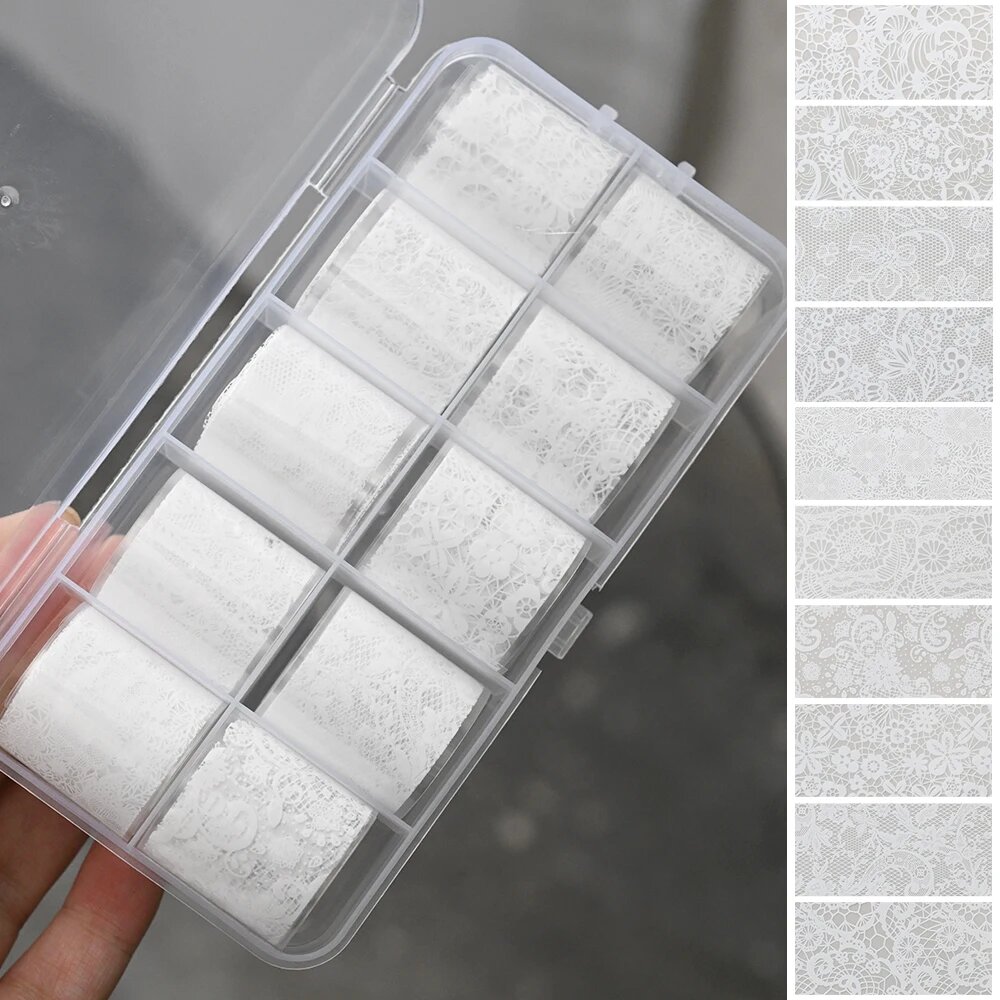 Набор для маникюра MAFANAILS 10 рулонов фольги для ногтей NZ21-3