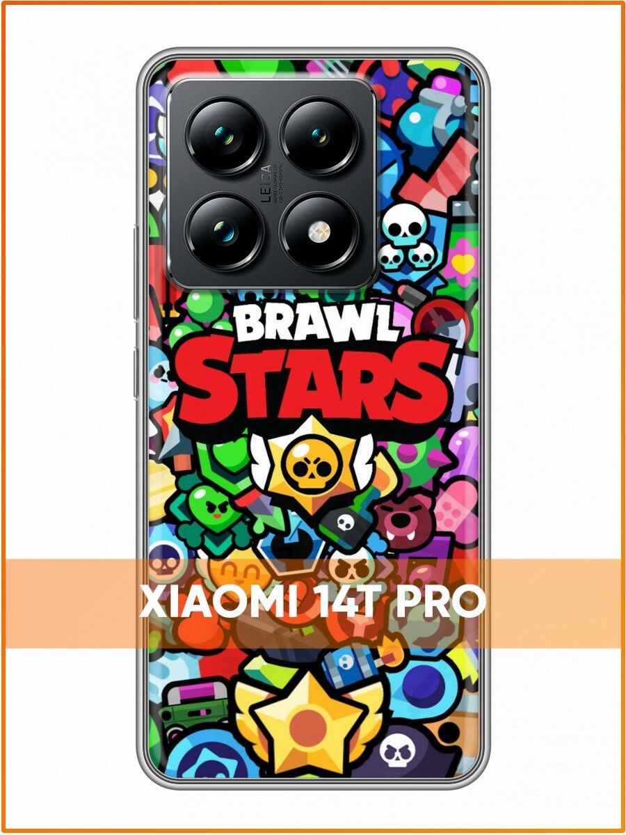 Чехол для Xiaomi 14T Pro с принтом для мальчиков Brawl Stars (Сяоми 14Т Про)