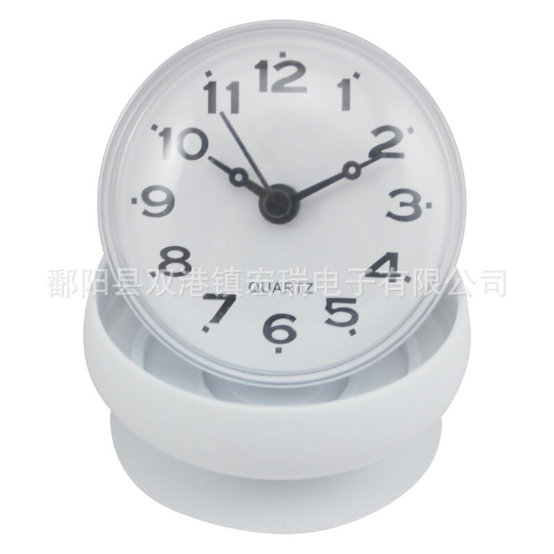 Водонепроницаемые часы с присоской для ванной, кухонные часы с наклейкой на холодильник, часы с присоской без следов