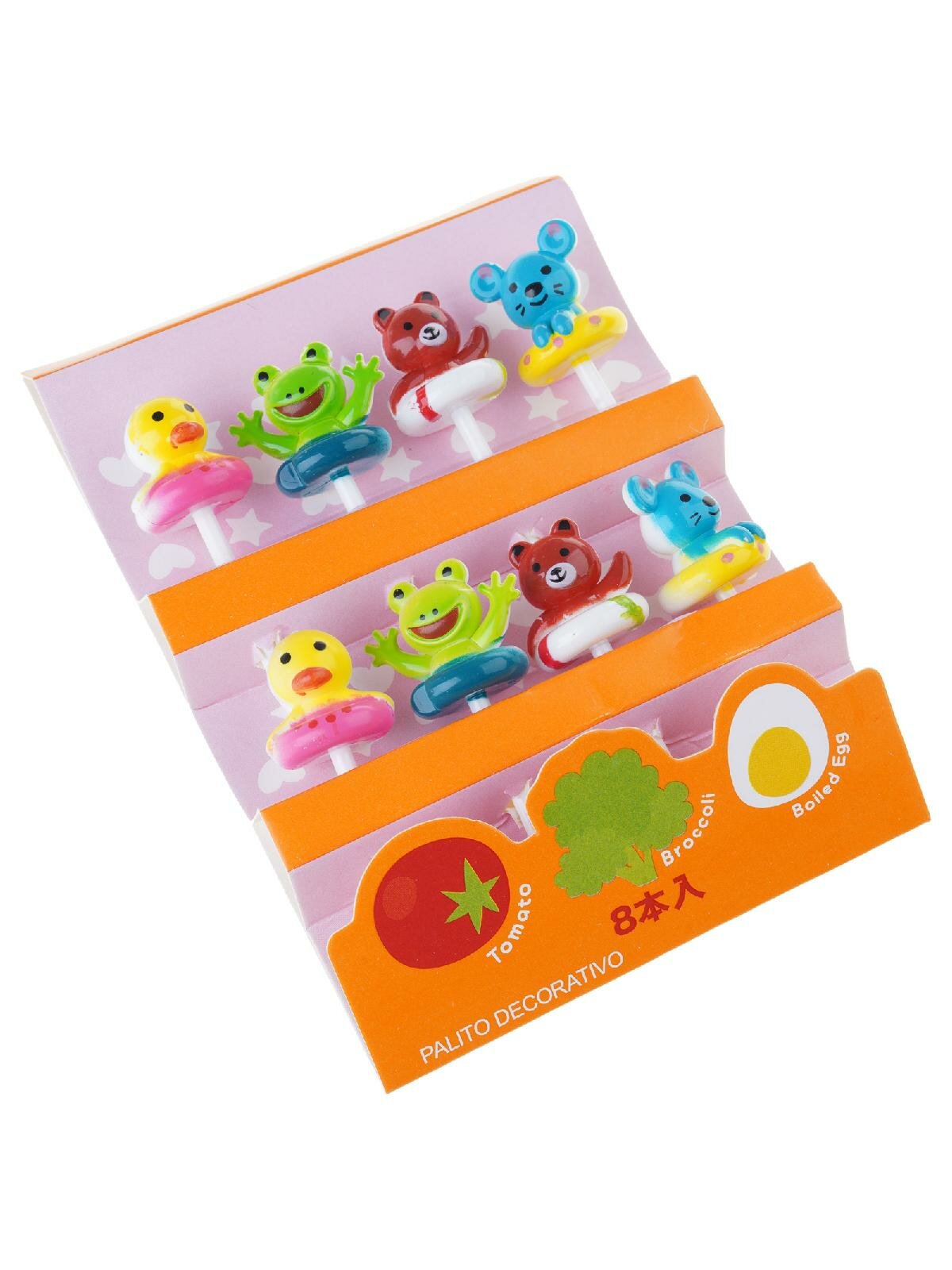 Знак украшения японского бенто - лягушачья фруктовая вилка