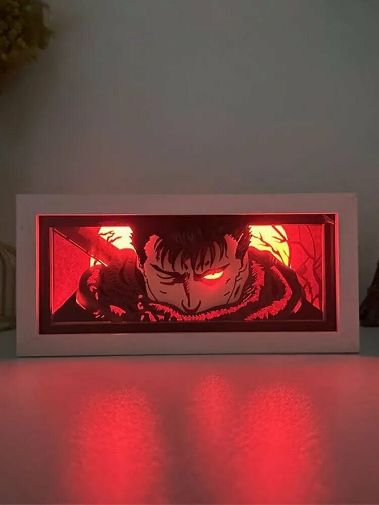 3D Ночник светильник Берсерк / Berserk Гатс RGB с ПДУ