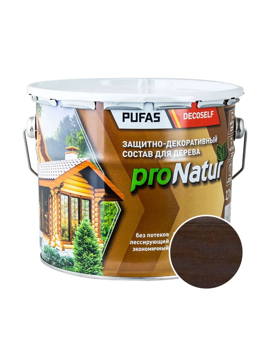 Антисептик лессирующий для дерева эбеновое дерево 2,7 л