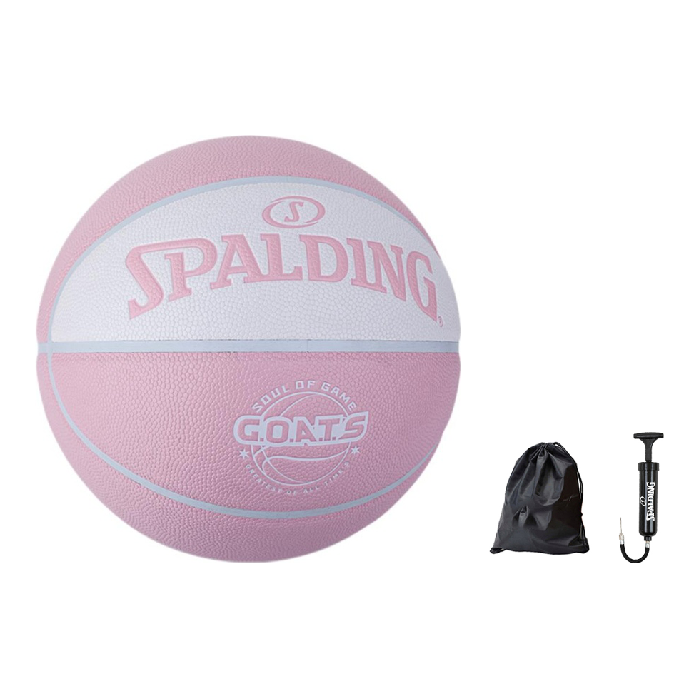 Баскетбол унисекс SPALDING G.O.A.T.S PU тренировочный, китайская версия, розовый белый, размер 7, 1518658470