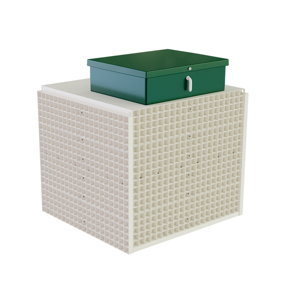 Септик Евробион 30-Моноблок , самотечный, полипропилен, Станция по технологии Биоматрикс