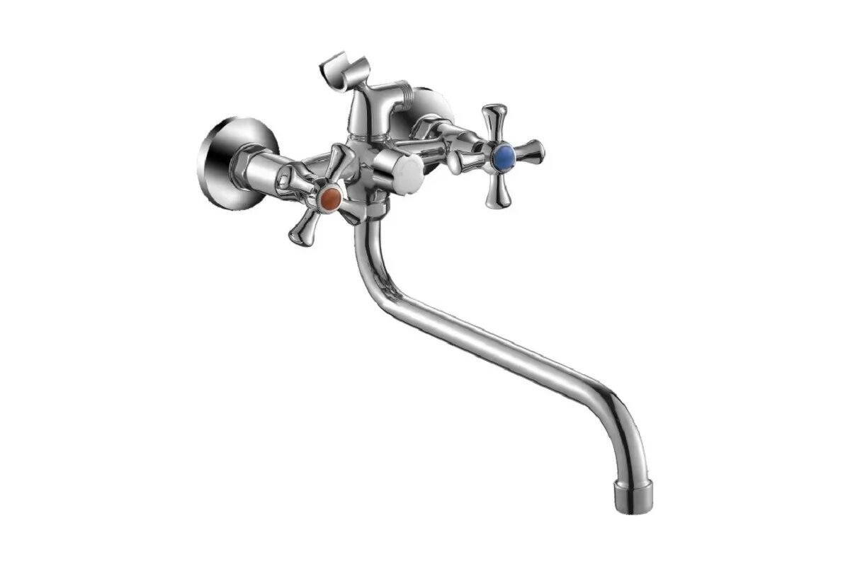 Смеситель двухвентильный для ванной комнаты, OUTE хромированный